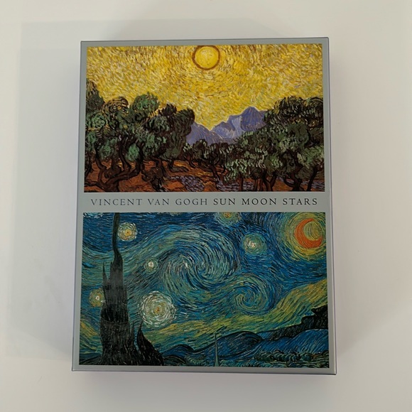 Galison | Office | Vincent Van Gogh Sun Moon Stars 2 Notecards With ...